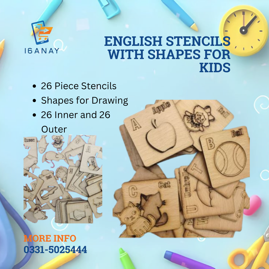 26 English Stencils with Shapes – 16anay